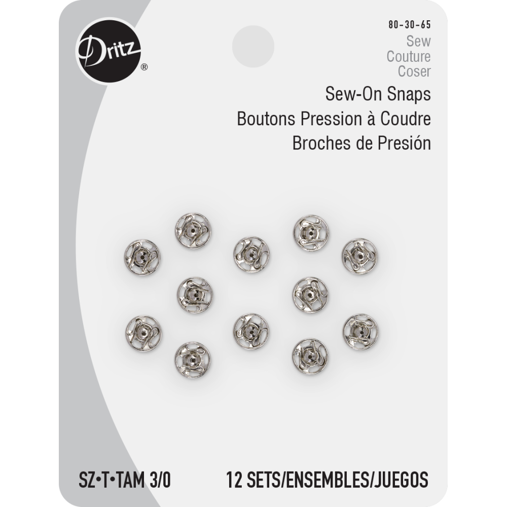 Sew-On Snaps Size 3/0