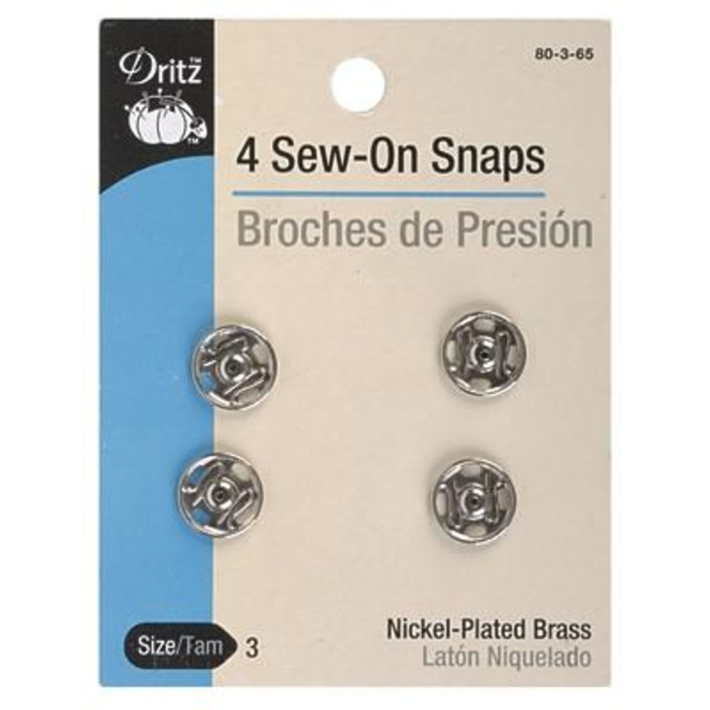 Sew-On Snaps Size 3